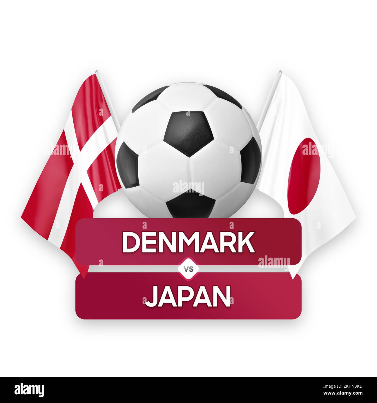 Denmark vs Japan national teams soccer football match competition ...