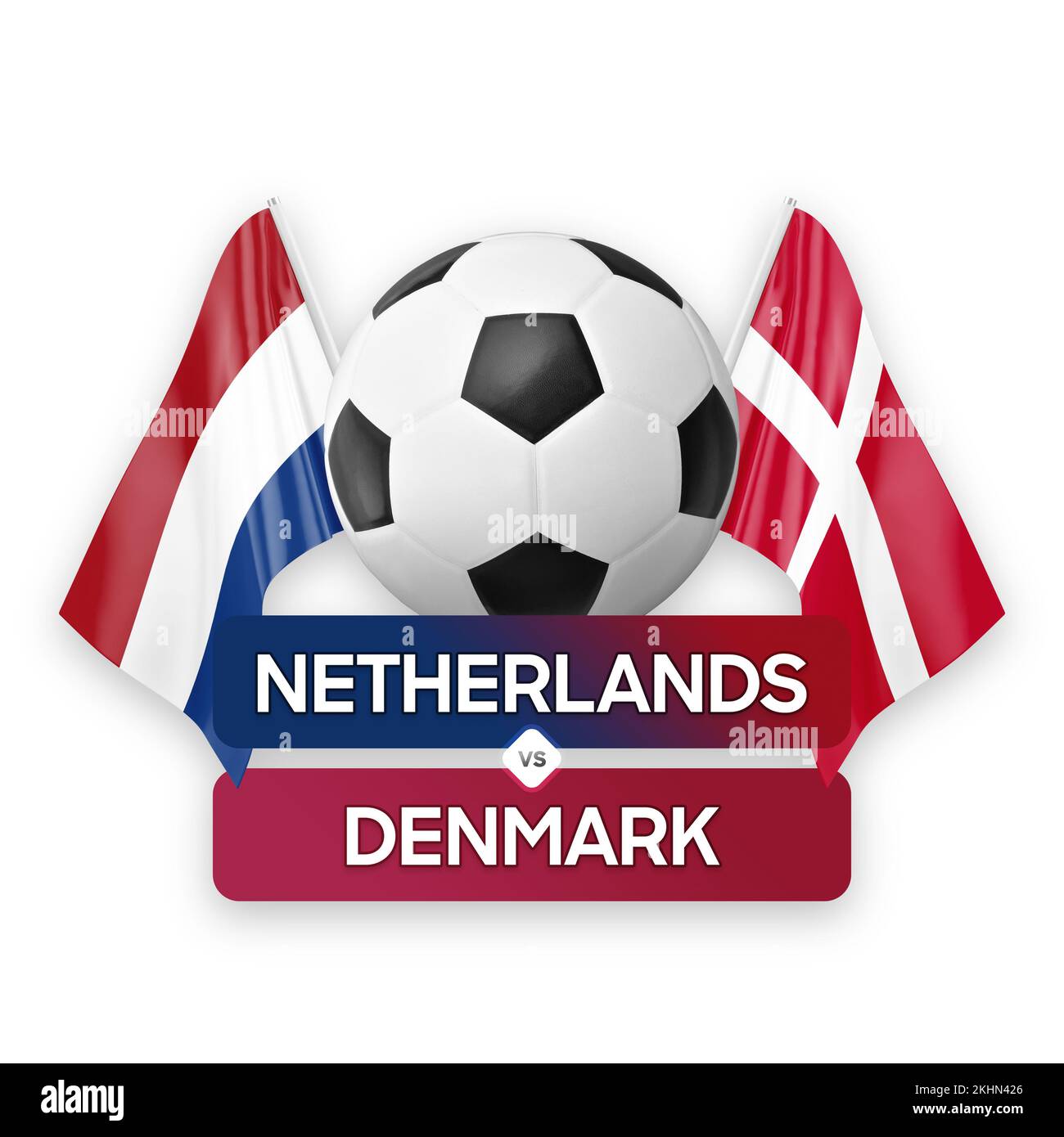 Netherlands vs Denmark national teams soccer football match competition ...