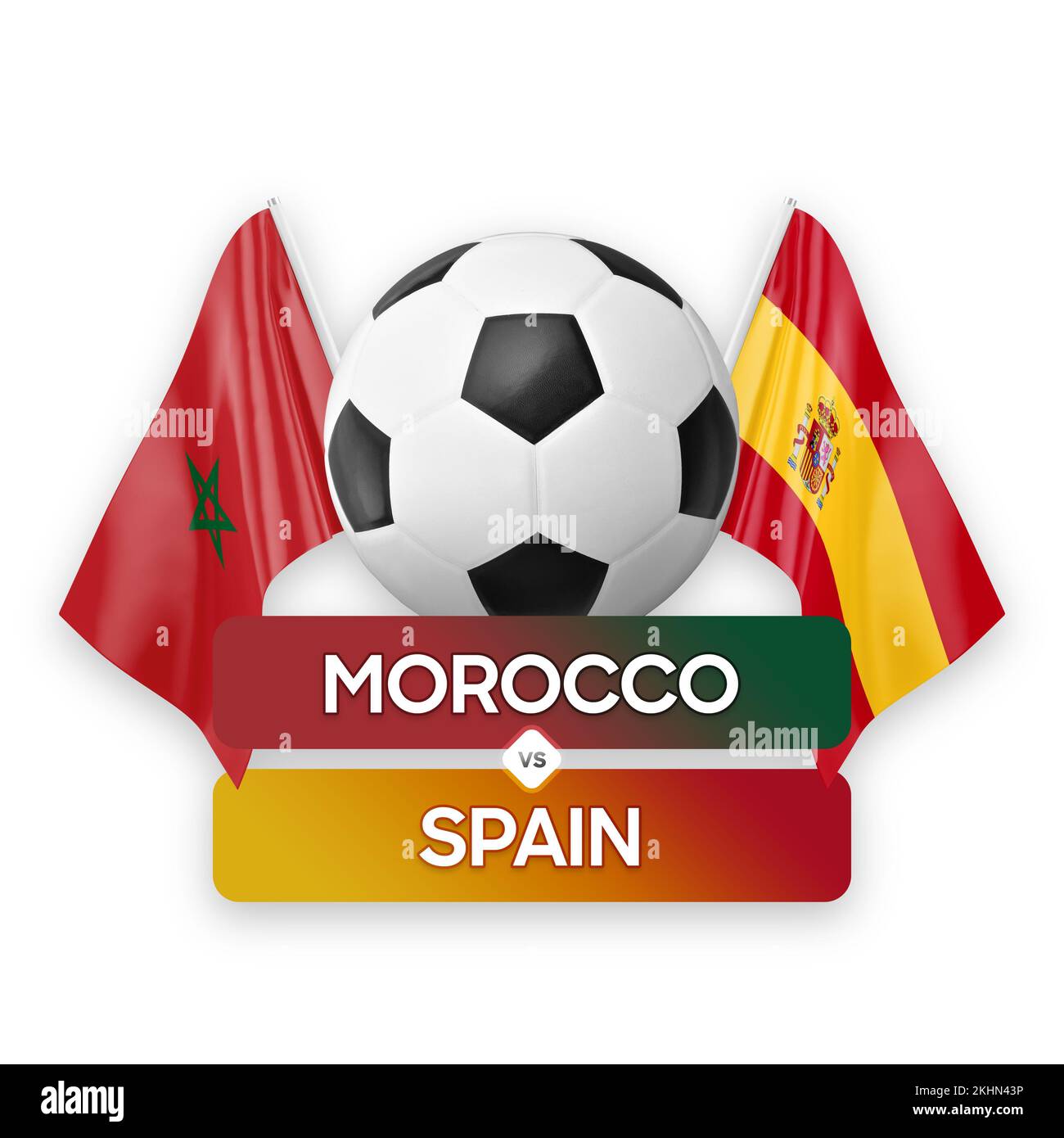 Morocco vs Spain national teams soccer football match competition ...