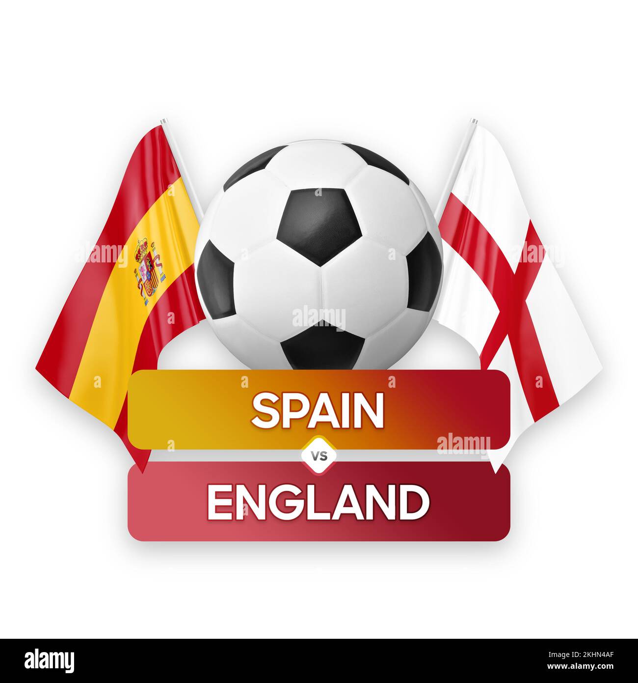 Spain vs England national teams soccer football match competition ...