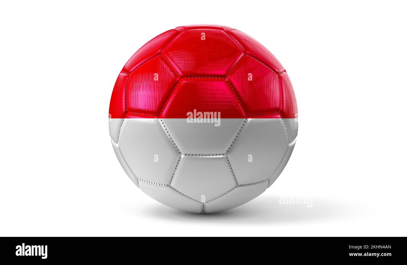 Monaco - national flag on soccer ball - 3D illustration Stock Photo - Alamy