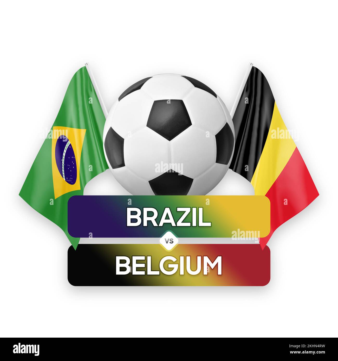 Brazil vs Belgium national teams soccer football match competition ...