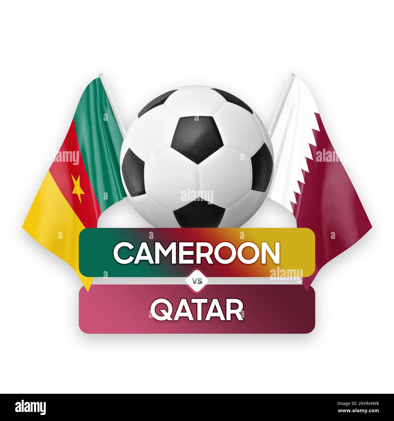Cameroon vs Qatar national teams soccer football match competition ...