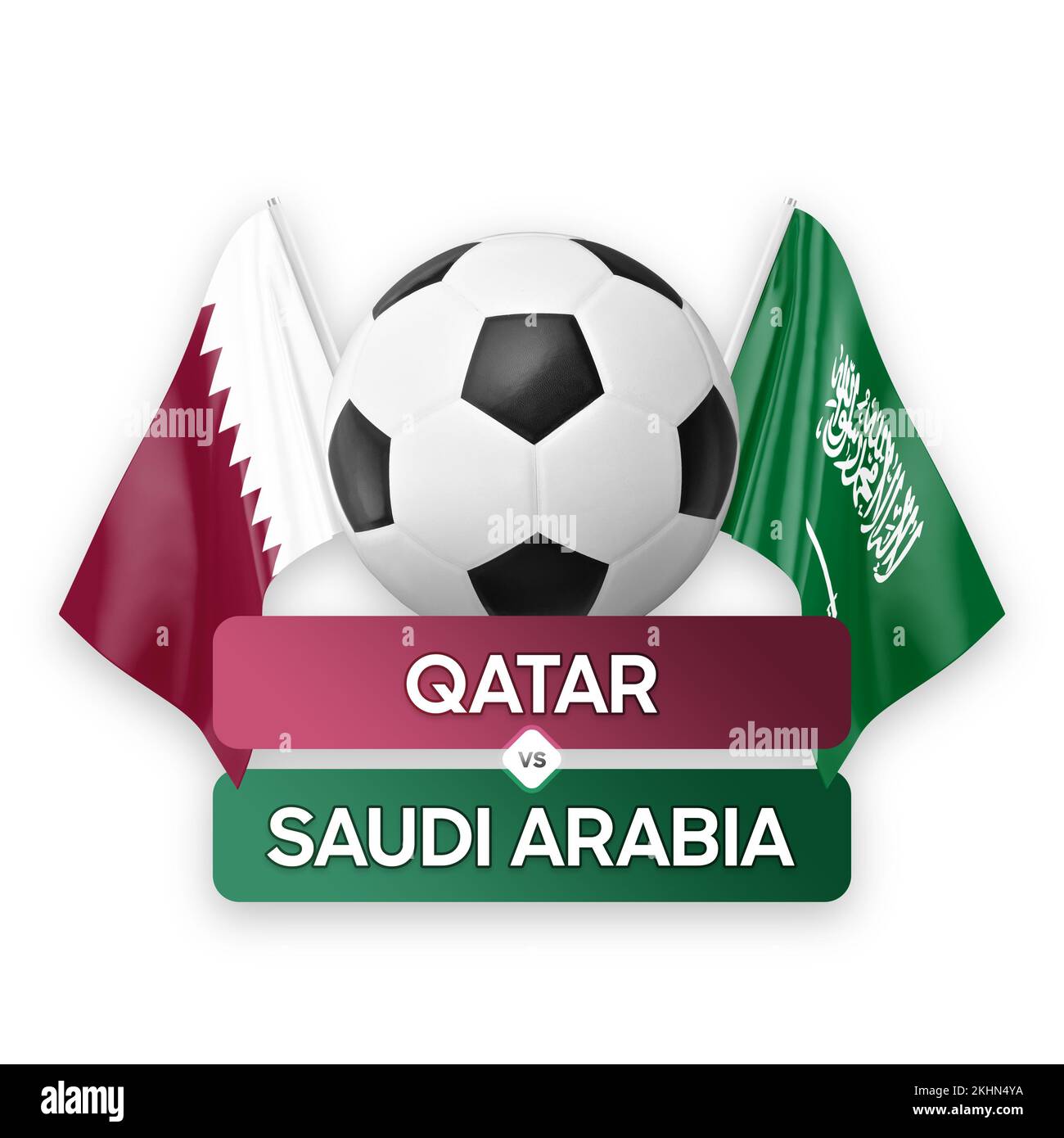 Qatar vs Saudi Arabia national teams soccer football match competition ...