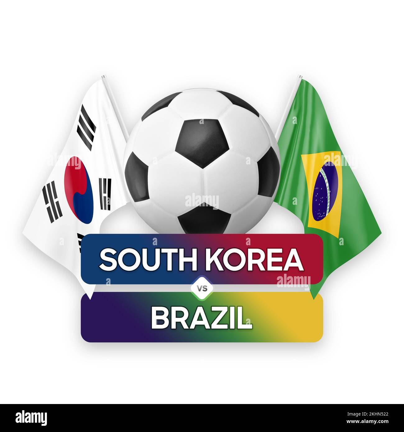 South Korea vs Brazil national teams soccer football match competition ...