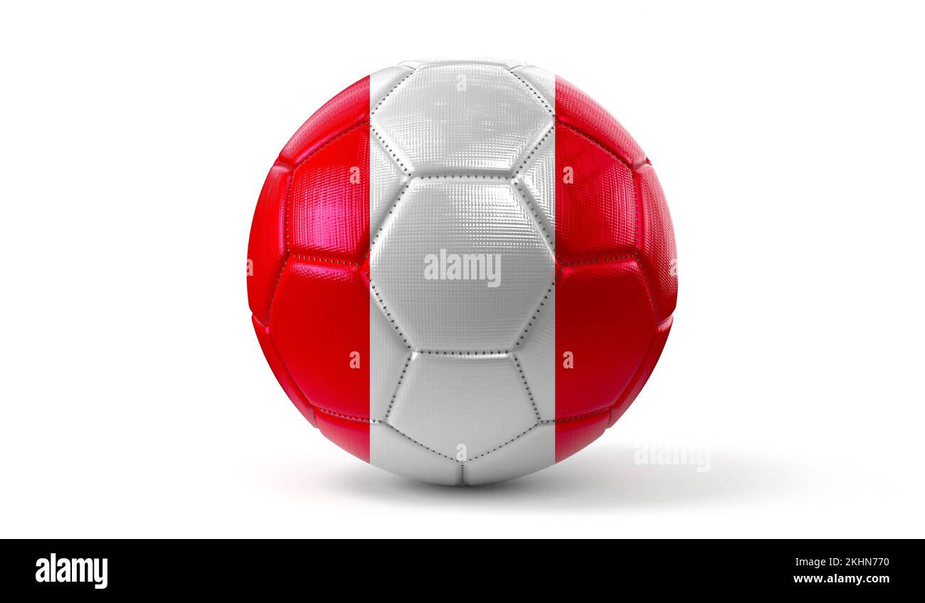 Peru - national flag on soccer ball - 3D illustration Stock Photo - Alamy