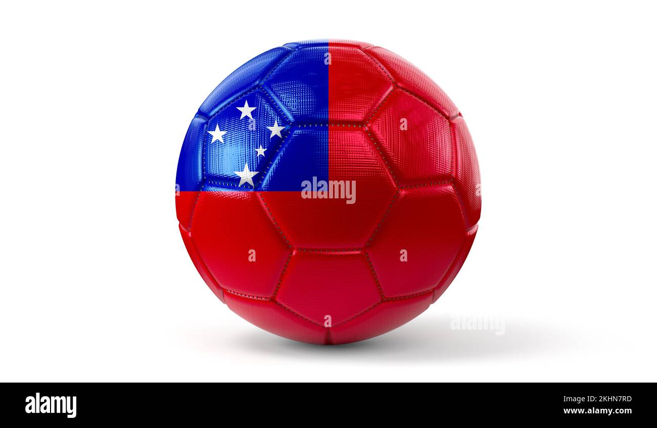 Samoa - national flag on soccer ball - 3D illustration Stock Photo - Alamy