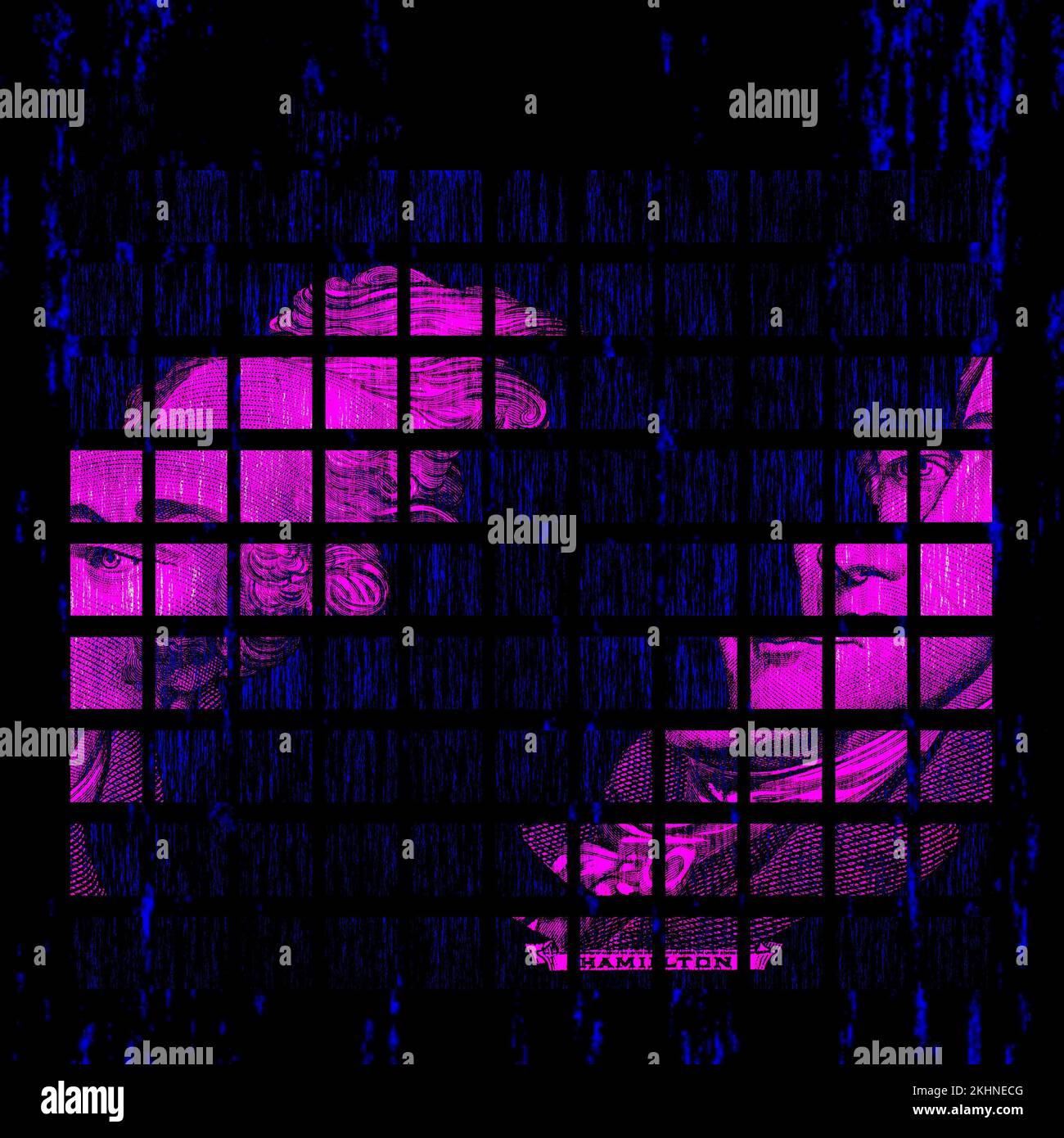 Collage with Portrait of U.S. president Alexander Hamilton Stock Photo ...