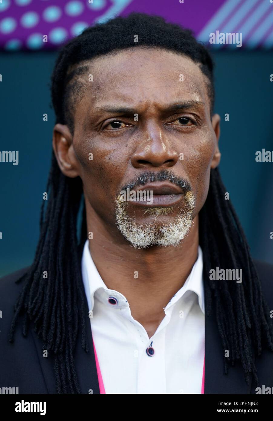 Cameroon manager Rigobert Song during the FIFA World Cup Group G match ...