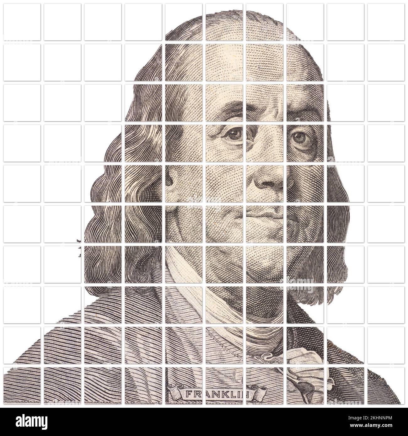 Collage with Portrait of U.S. president Benjamin Franklin Stock Photo ... Collage with Portrait of U.S. president Benjamin Franklin Stock Photo ...