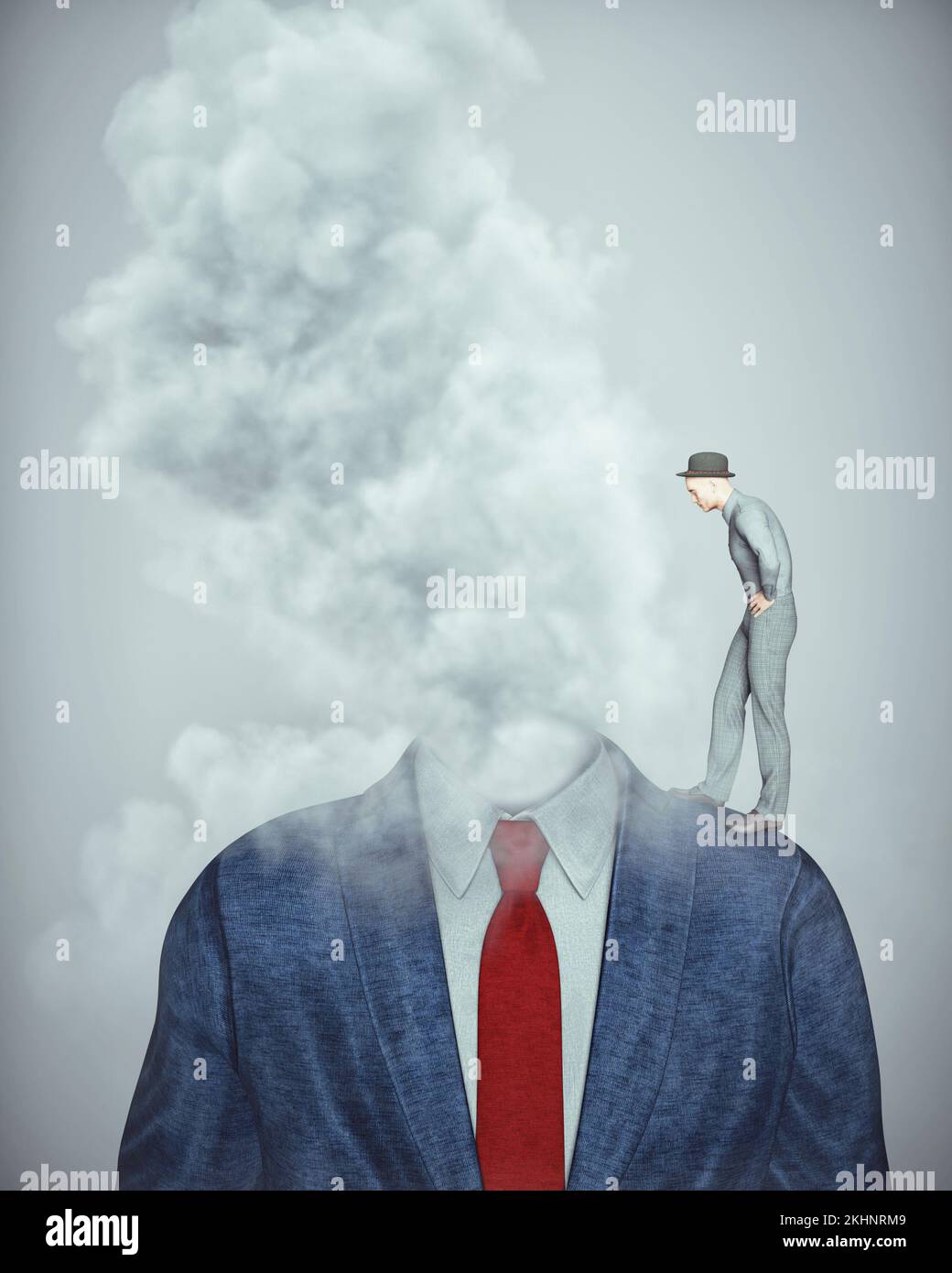 Businessman exhausted clouds hi-res stock photography and images - Alamy