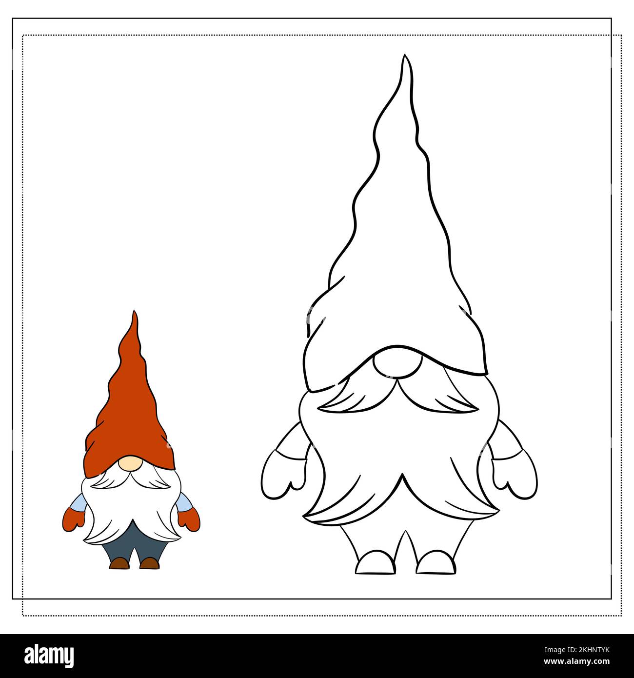 Fairy house coloring page art Stock Vector Images - Alamy