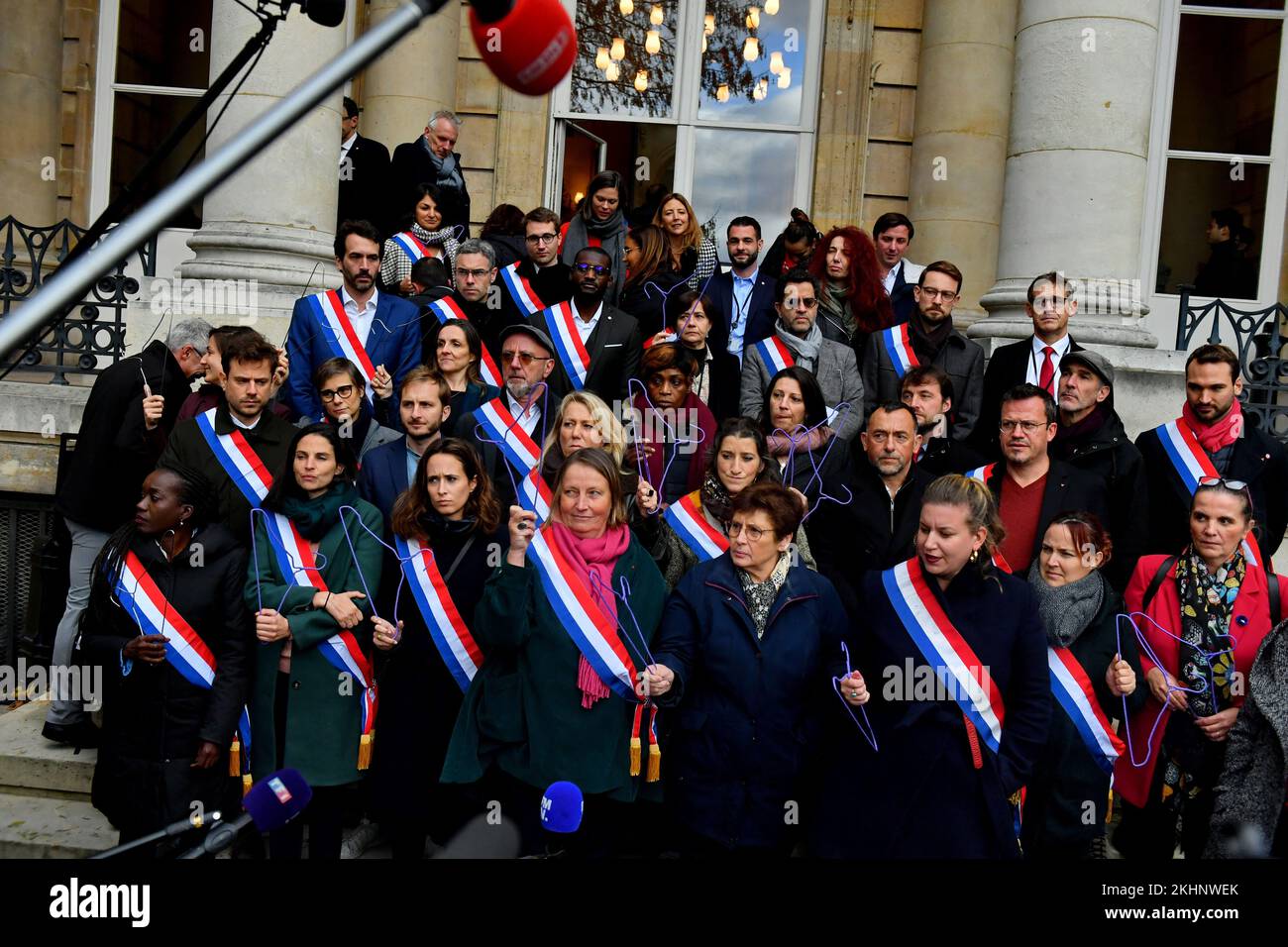 French MPs of the La France Insoumise (LFI) party during a rally ...