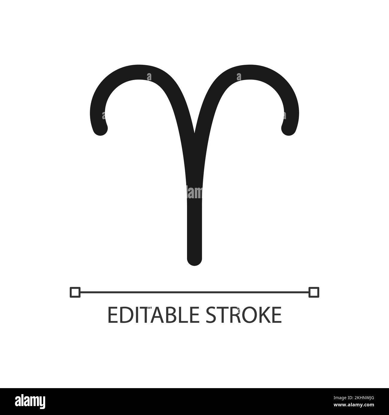 Aries pixel perfect minimalistic linear icon Stock Vector Image & Art - Alamy