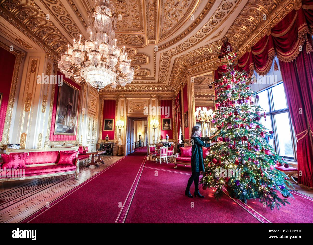 Windsor, Berkshire, UK 24 November 2022 Windsor Castle unveiled the ...