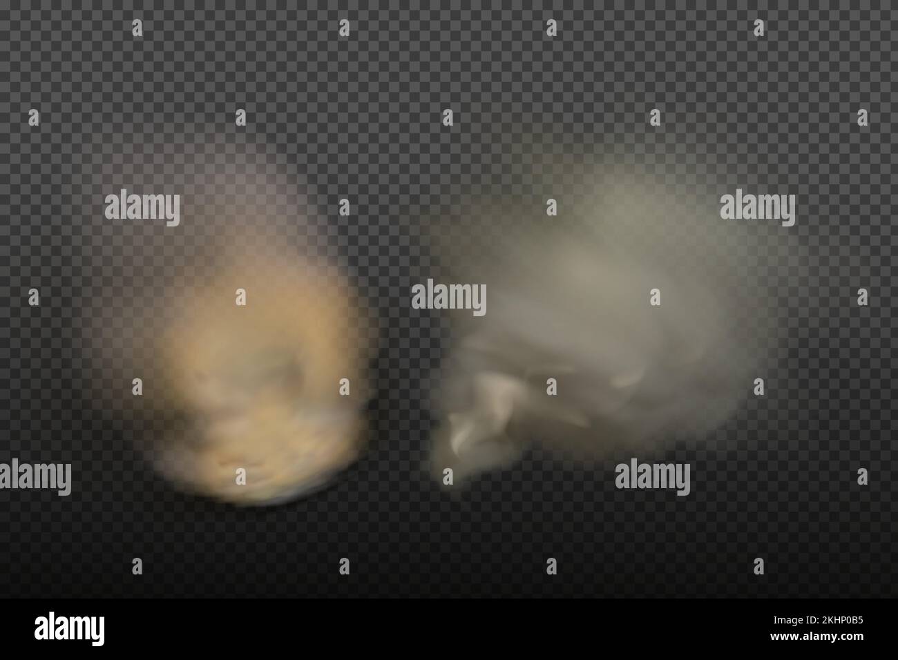 Realistic vector isolated on transparent background. Dust cloud with ...