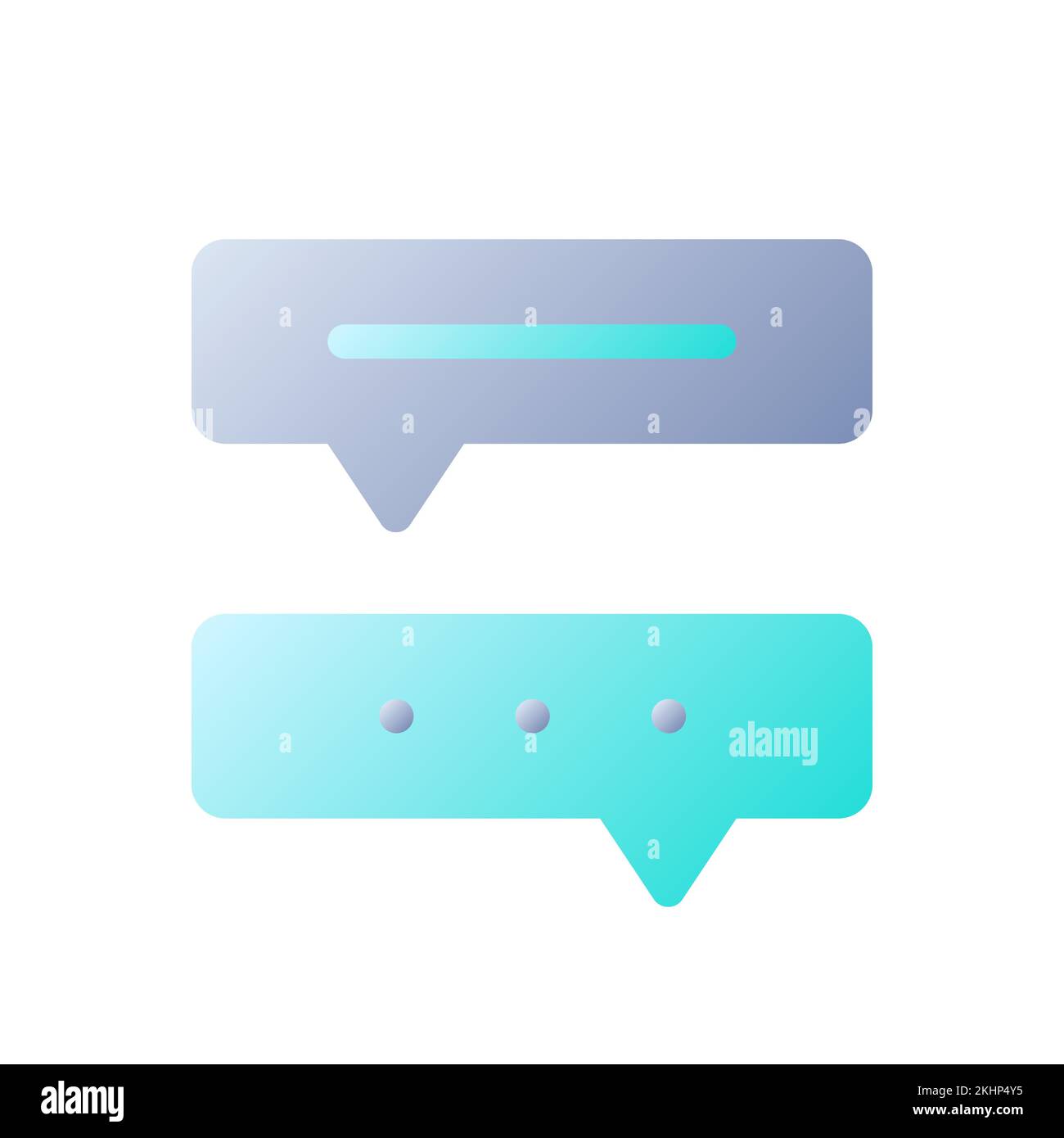 Communication With Chat Bot Flat Gradient Two Color Ui Icon Stock Vector Image And Art Alamy