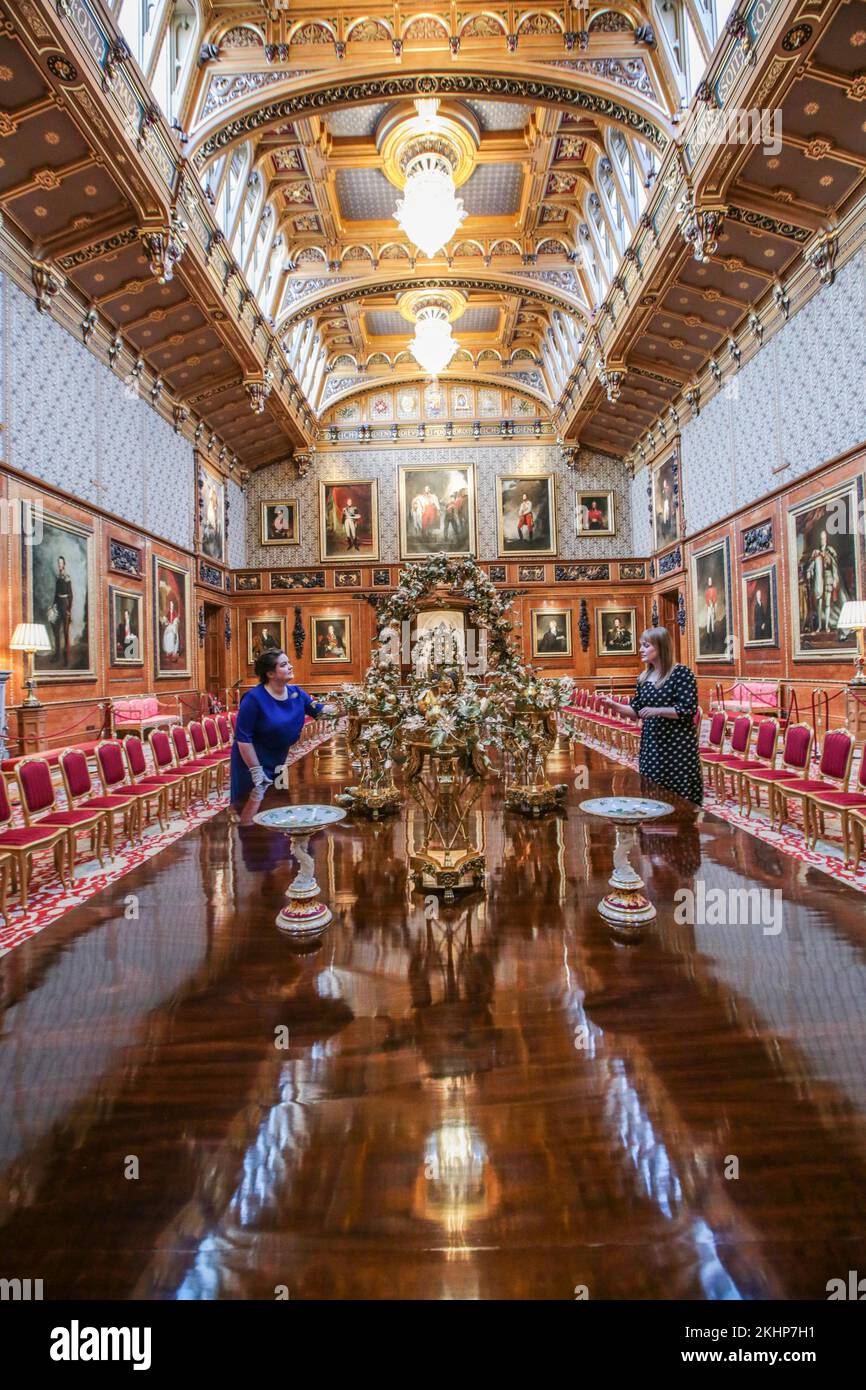 windsor , Berkshire, UK 24 November 2022 Windsor Castle unveiled the ...