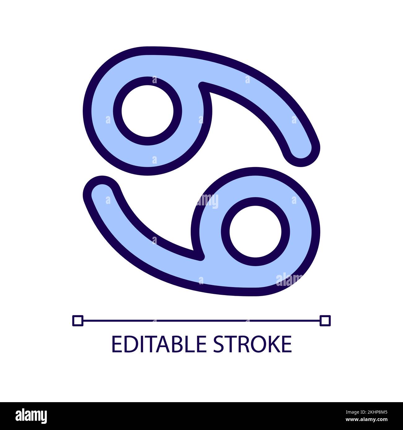 Cancer pixel perfect RGB color icon Stock Vector Image & Art - Alamy