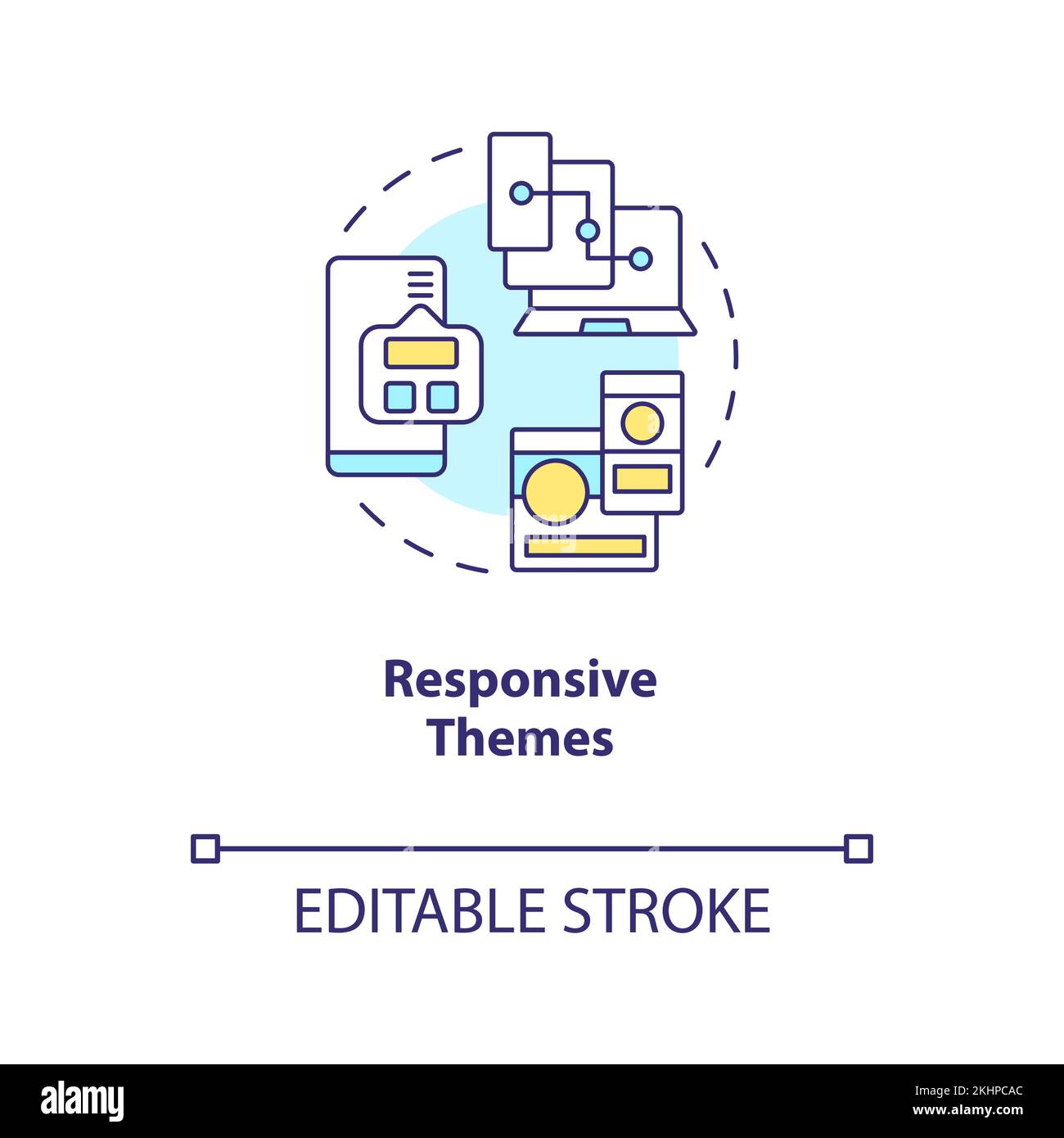 Responsive themes concept icon Stock Vector Image & Art - Alamy