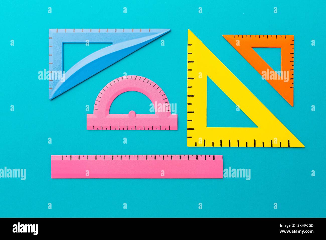 Colored items for school on a bright background. High quality photo ...