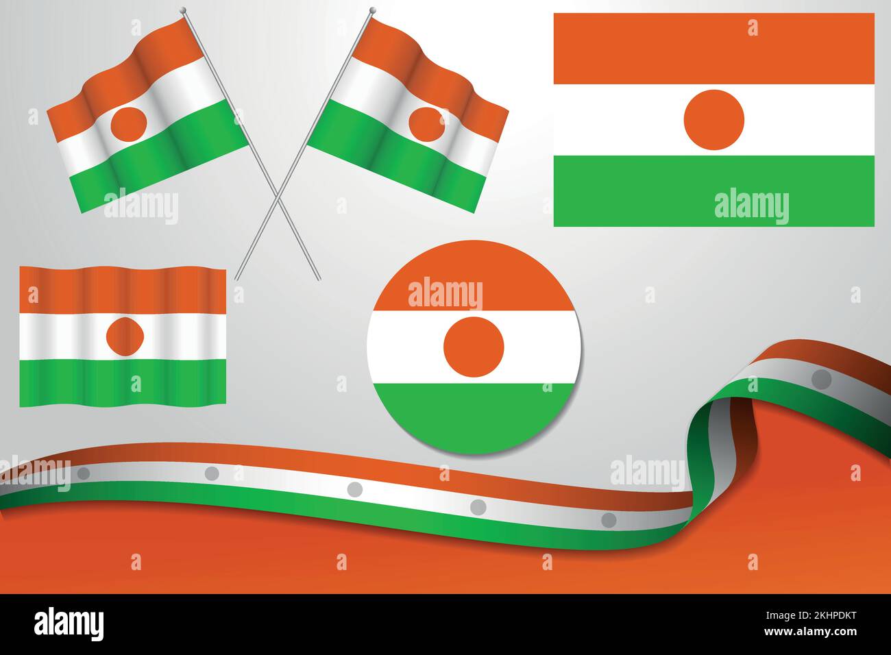 A vector of a set of Niger flags in different designs Stock Vector Image & Art - Alamy