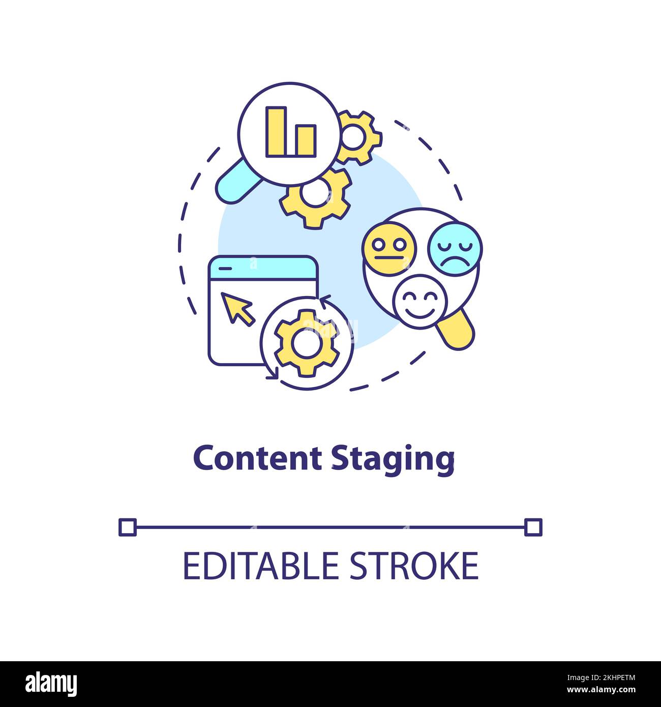 Content staging concept icon Stock Vector Image & Art - Alamy