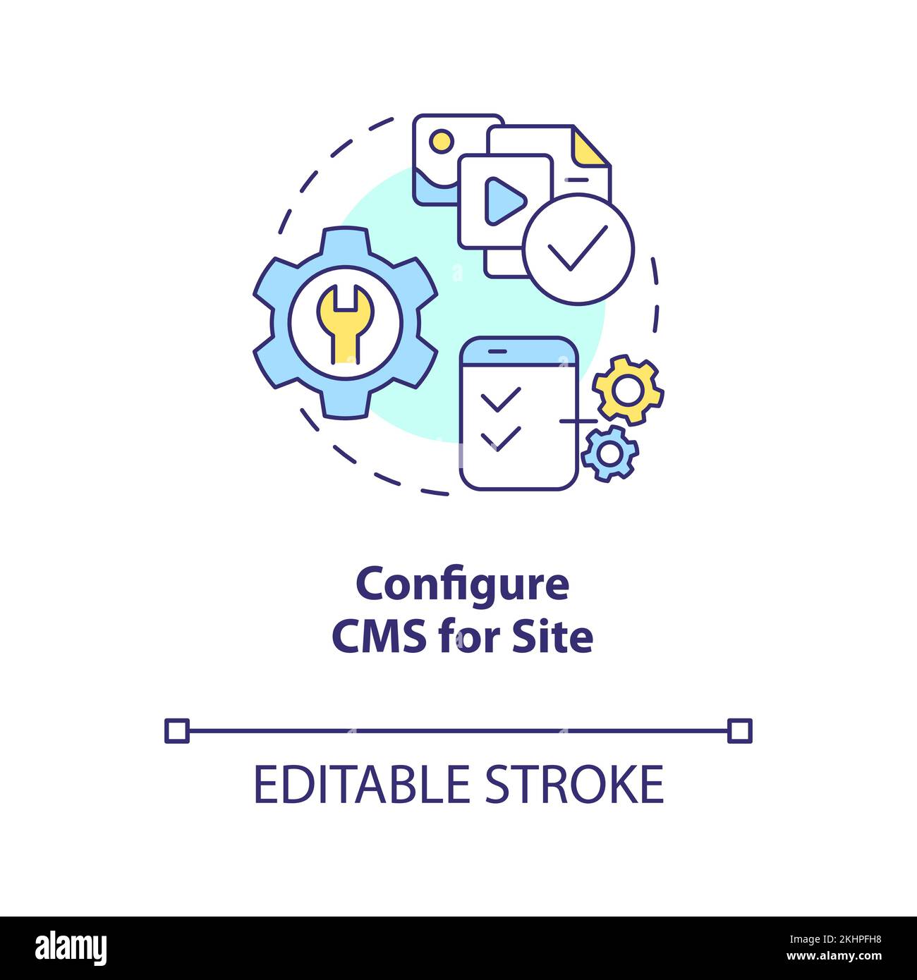 Configure CMS for site concept icon Stock Vector Image & Art - Alamy Configure CMS for site concept icon Stock Vector Image & Art - Alamy