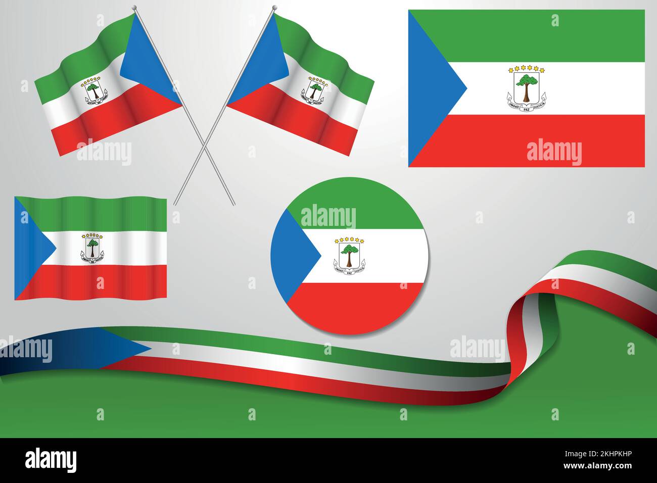 A vector of a set of Equatorial Guinea flags in different desings Stock Vector Image & Art - Alamy