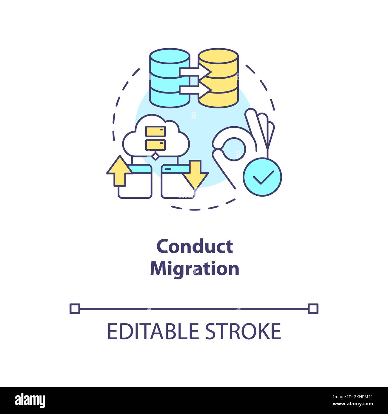 Conduct migration concept icon Stock Vector Image & Art - Alamy