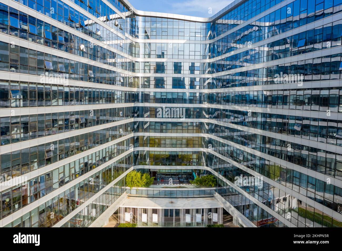 Aerial photos show the Longzi hu Smart Island Building in a unique ...