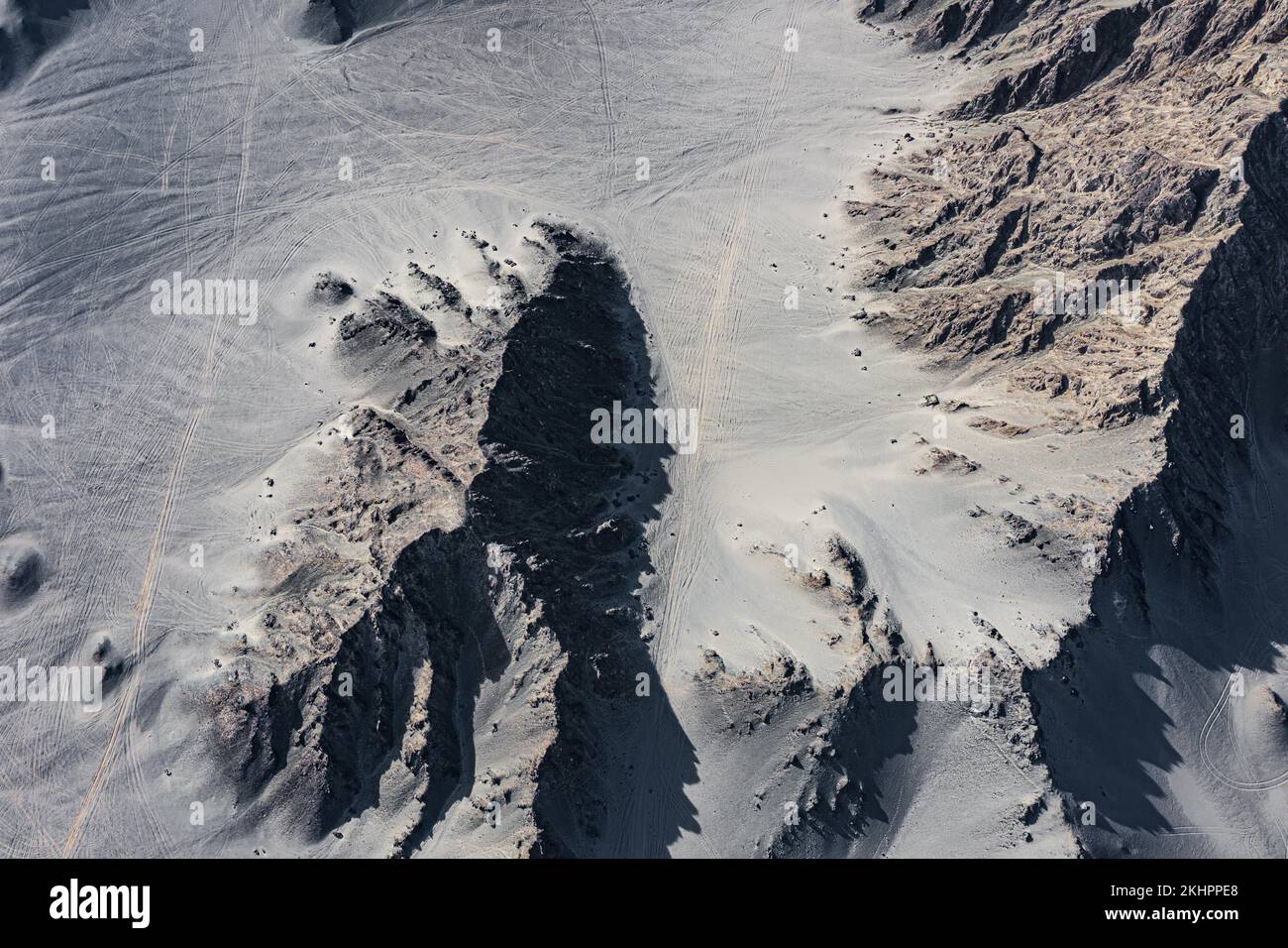 Aerial photos show the most moon-like place on earth—Heidu Mountain in Lenghu Town, northwest ...