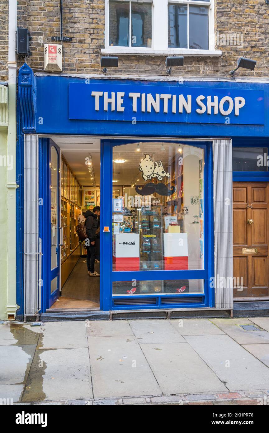 Exterior facade of the Tintin Shop, a shop selling Tintin related comic ...