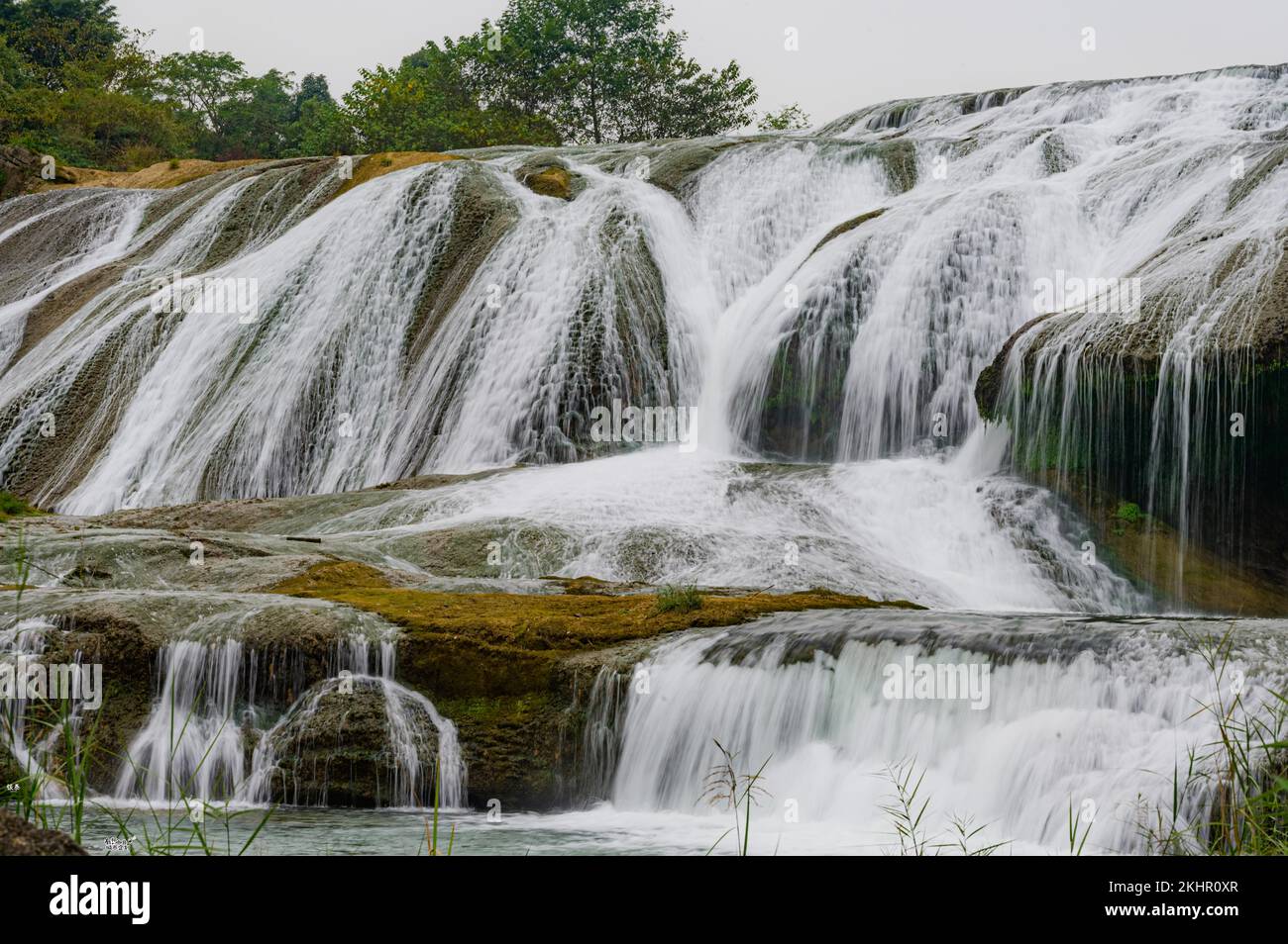 The early winter views of the Huangguoshu Waterfall in Anshun City ...