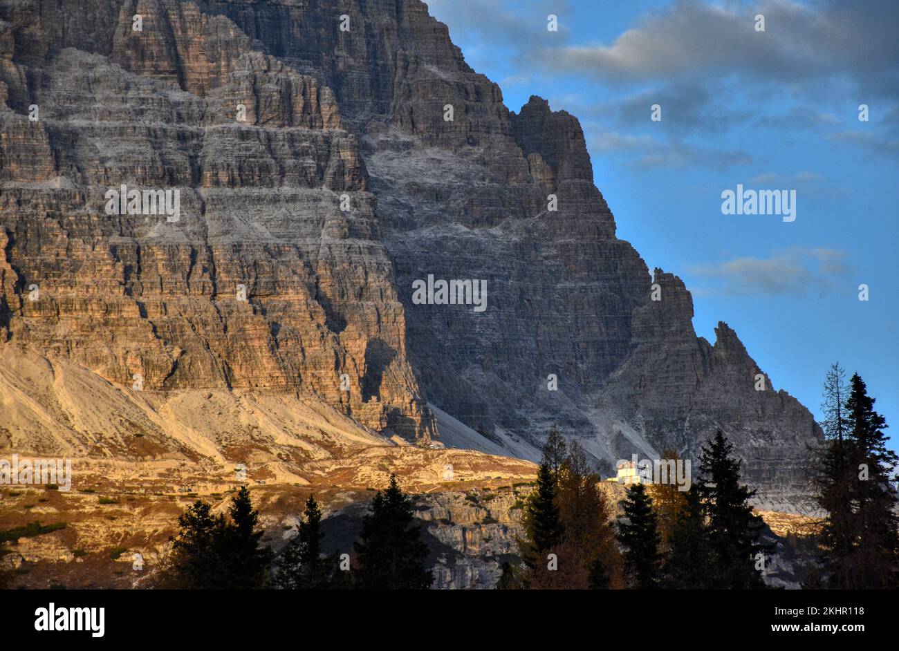 Drei Zinnen, Sonnenuntergang, Abendrot, Antornosee, Spiegelbild ...
