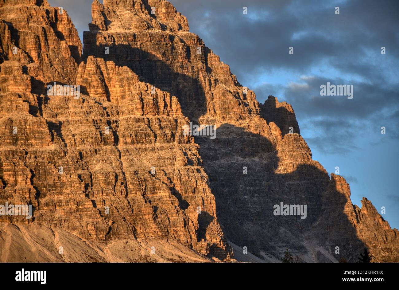 Drei Zinnen, Sonnenuntergang, Abendrot, Antornosee, Spiegelbild ...