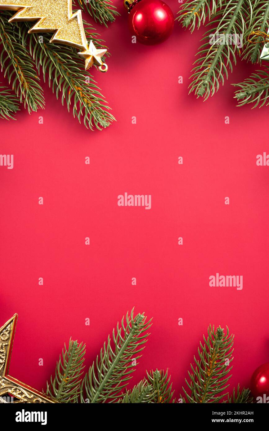 Christmas background design concept, holiday decoration ornament ...