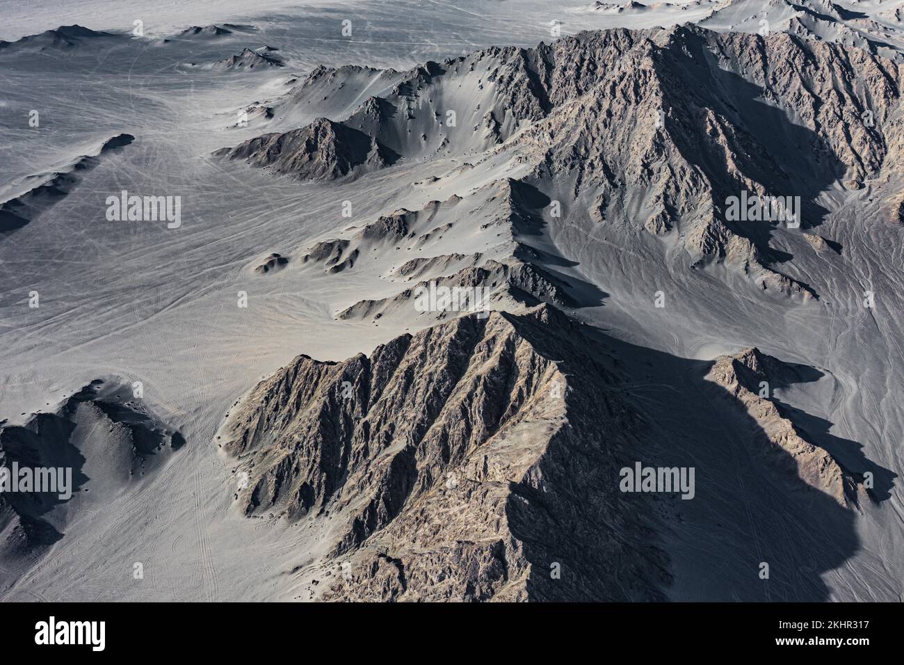 Aerial photos show the most moon-like place on earth—Heidu Mountain in Lenghu Town, northwest ...