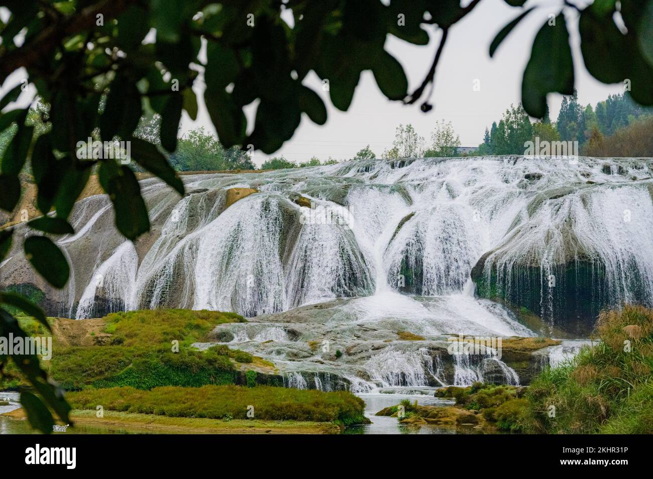 The early winter views of the Huangguoshu Waterfall in Anshun City ...