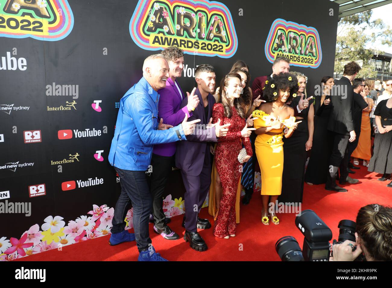 Sydney, Australia. 24th Nov, 2022. The Wiggles arrives on the red carpet for the 2022 ARIA ...