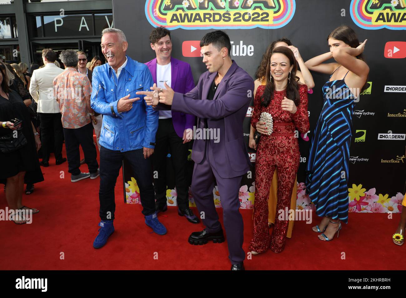 Sydney, Australia. 24th Nov, 2022. The Wiggles arrives on the red carpet for the 2022 ARIA ...