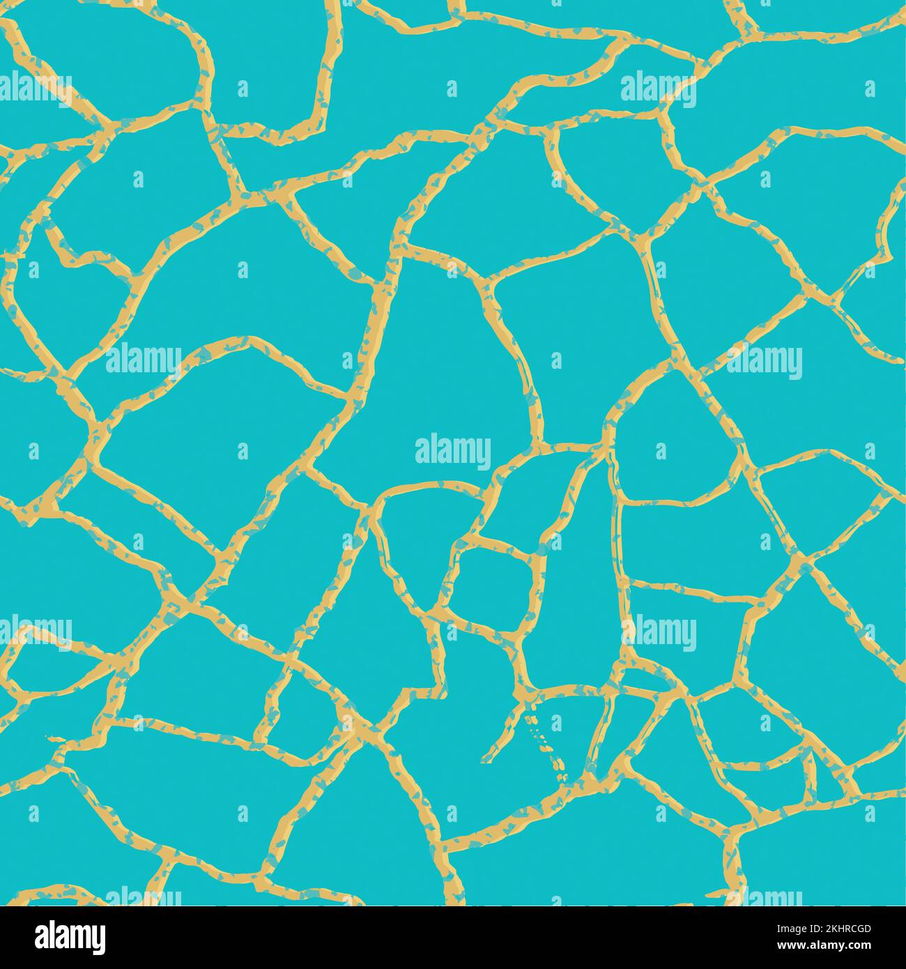 Gold kintsugi crack vector seamless pattern background. Golden ...