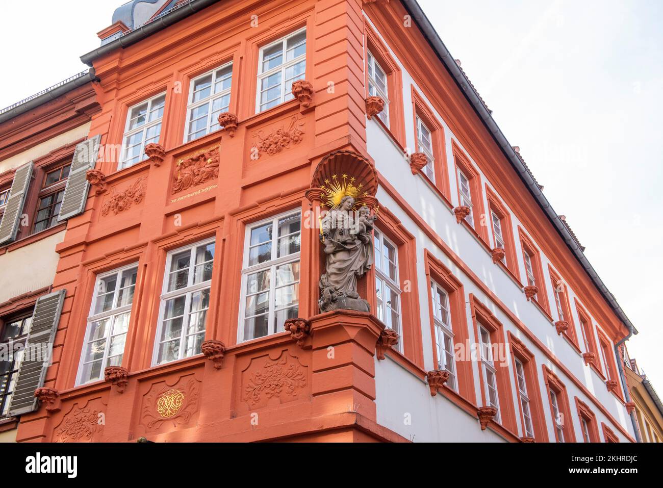Architecture on Hauptstraße in Heidelberg, Southwest Germany Europe EU ...
