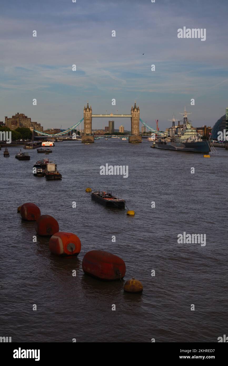 A vertical shot of the London tower bridge Stock Photo - Alamy