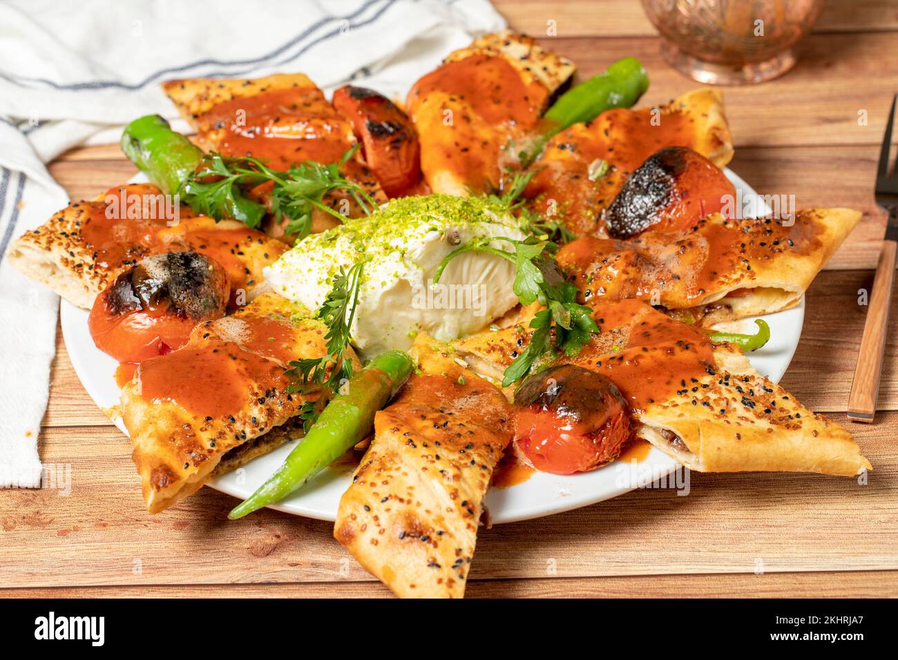 Wrapped Doner Kebab. Special kebab prepared with tomato and butter ...