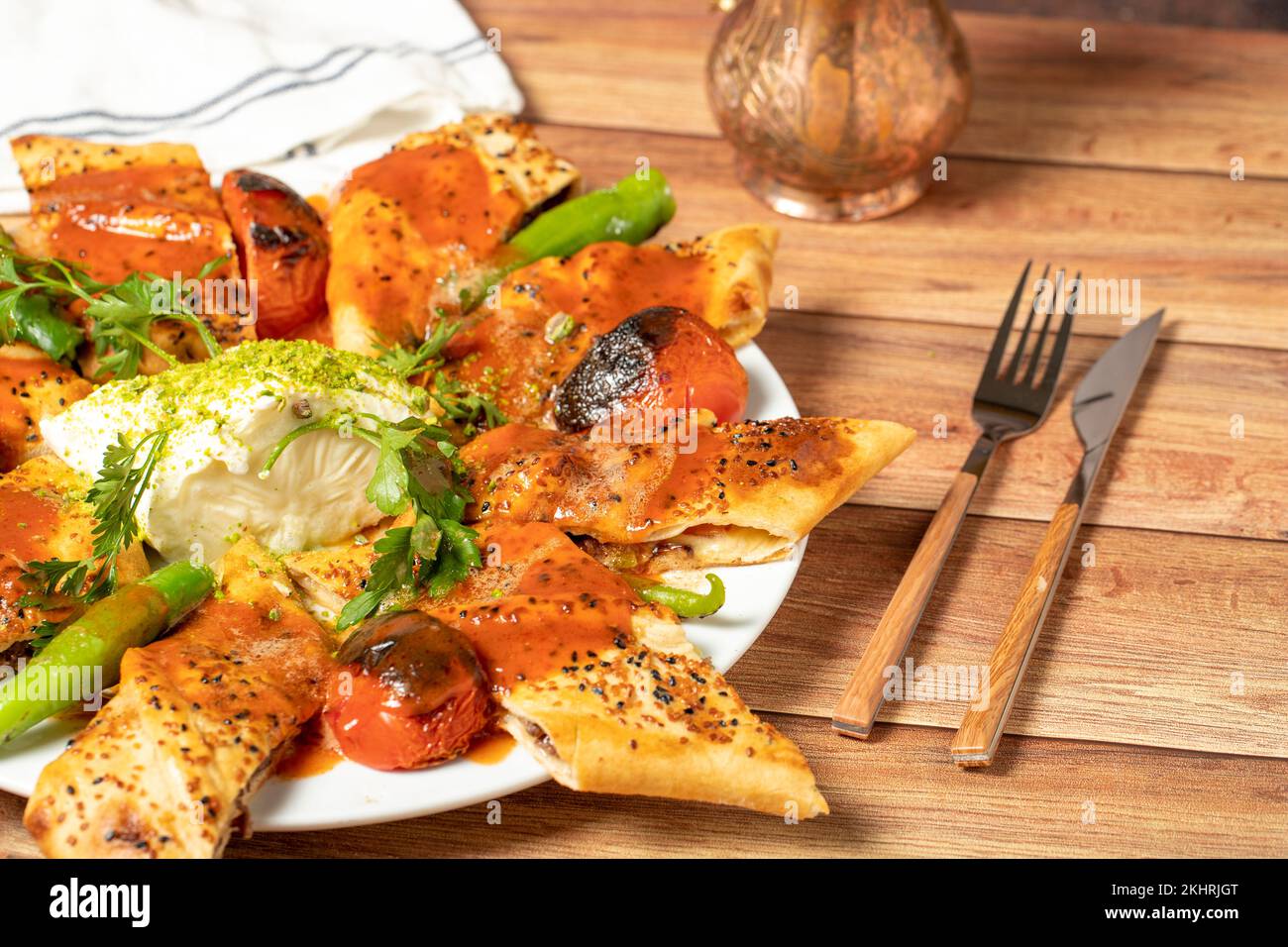 Wrapped Doner Kebab. Special kebab prepared with tomato and butter ...