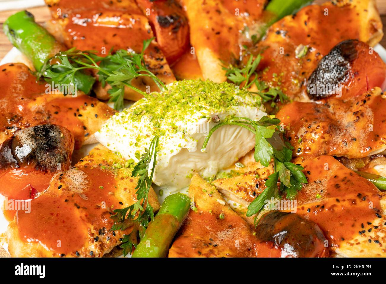 Wrapped Doner Kebab. Special kebab prepared with tomato and butter ...