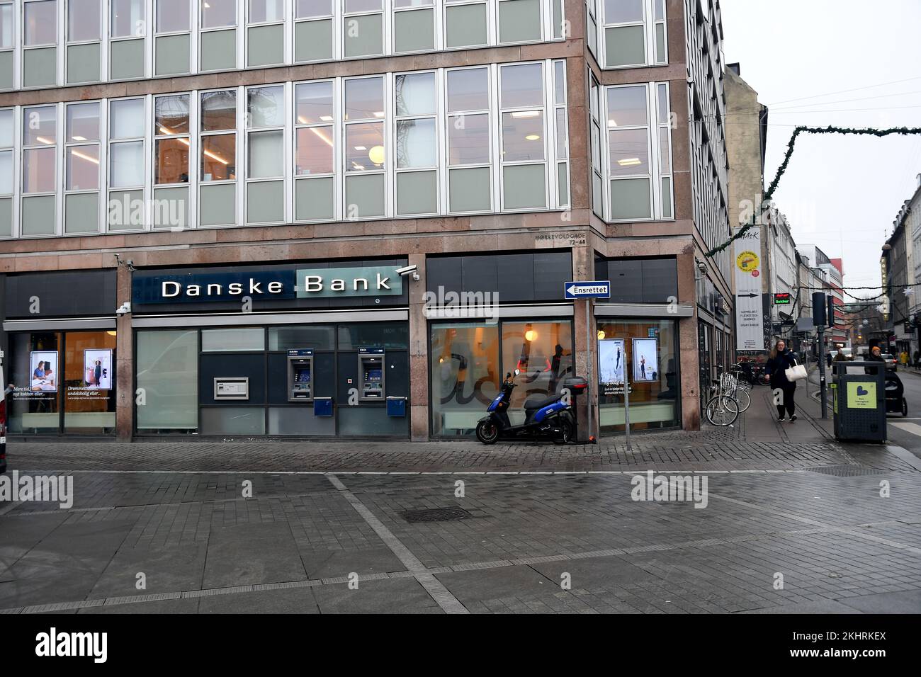 Copenhagen/Denmark/24 November 2022/ Danske bank bramnch in danish ...
