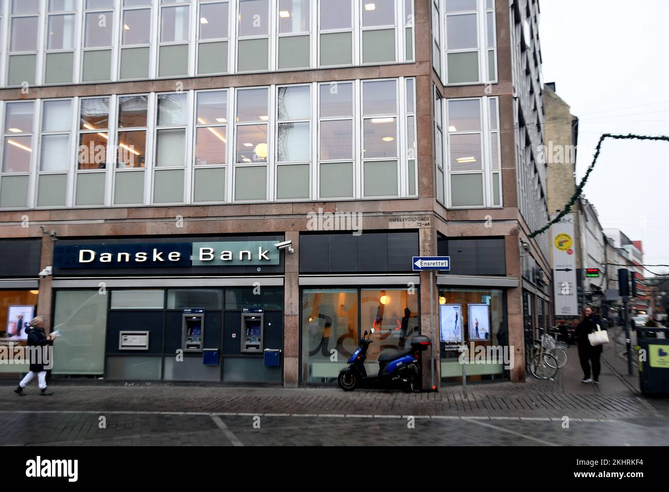 Copenhagen/Denmark/24 November 2022/ Danske bank bramnch in danish ...