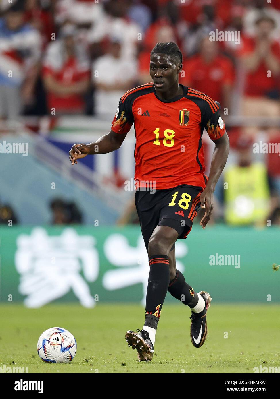 AL-RAYYAN - Amadou Onana of Belgium during the FIFA World Cup Qatar ...